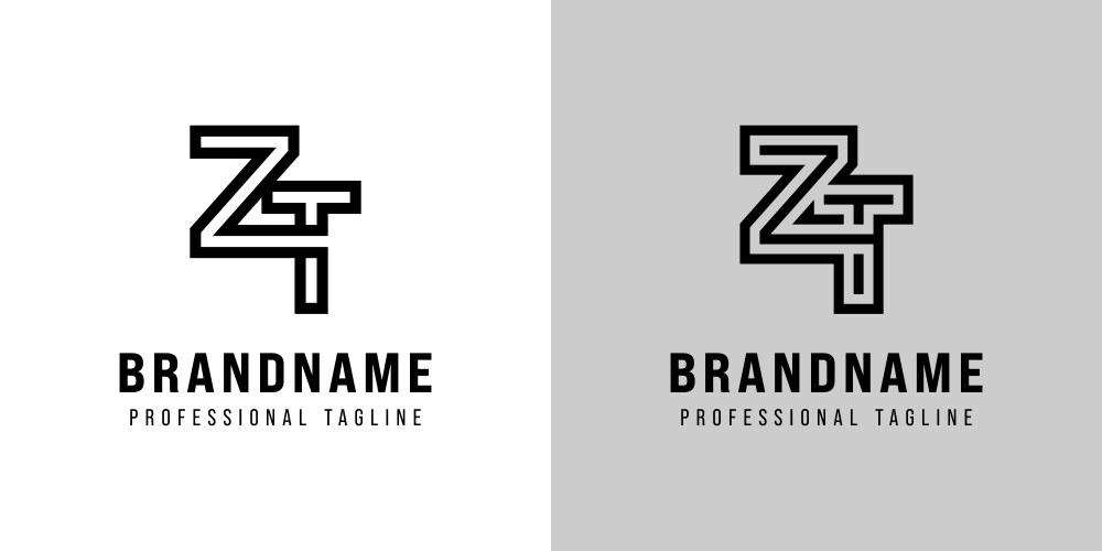 Letters ti line monogram logo suitable Royalty Free Vector