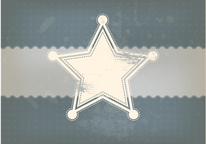 Retro star on grunge background Royalty Free Vector Image
