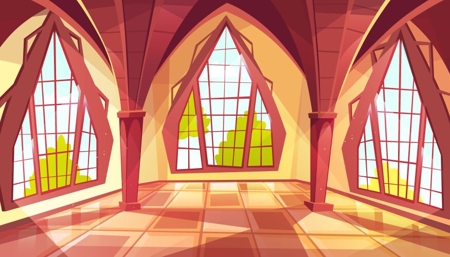 Ballroom or palace windows Royalty Free Vector Image