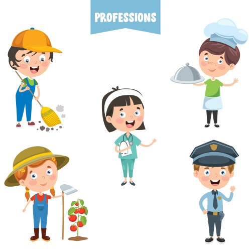 Different professions Royalty Free Vector Image