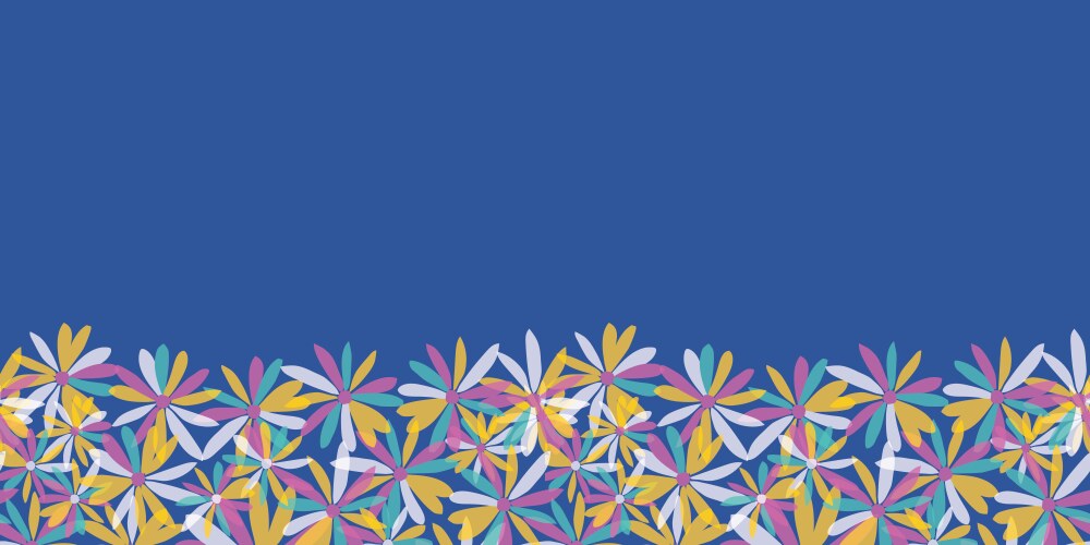 Flower frame border seamless pattern Royalty Free Vector