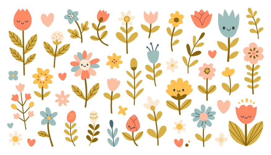 Spring Flower Cartoon Vector Images (over 100,000)