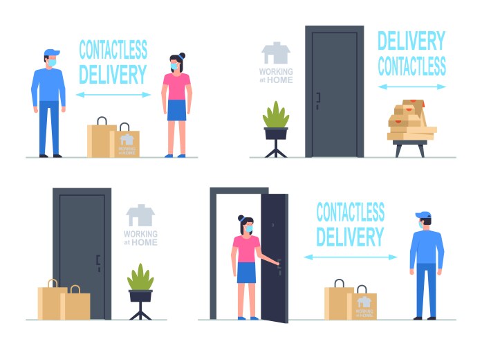 Contactless delivery of order by drone white 3d Vector Image