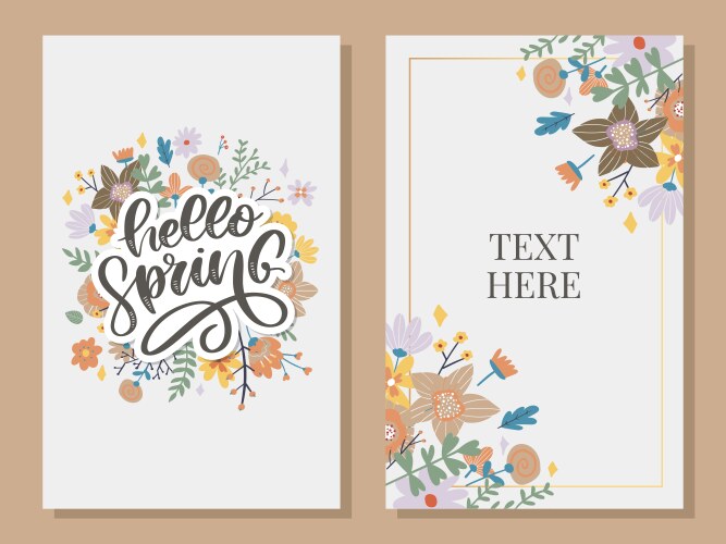 Spring time wording Royalty Free Vector Image - VectorStock