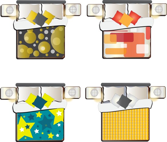 Modern one bedroom apartment top view Royalty Free Vector