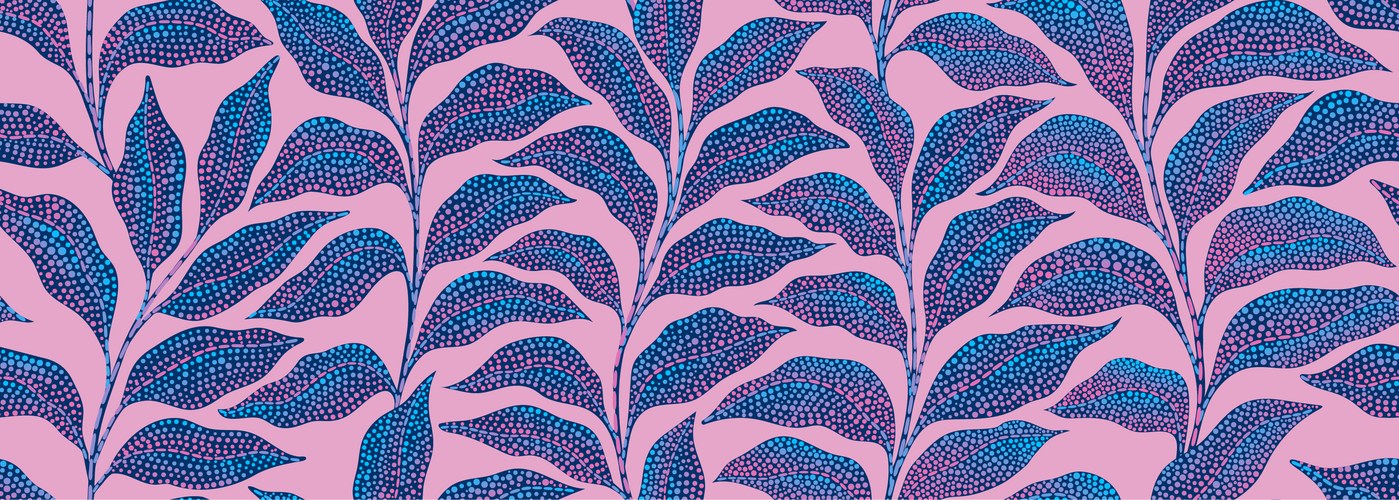 Seamless dotted leaf pattern with green foliage – Royalty-Free Vector ...