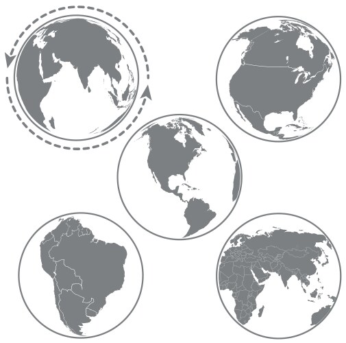 Map icons and location on terrain Royalty Free Vector Image