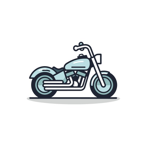 Simple motorcycle icon design template Royalty Free Vector