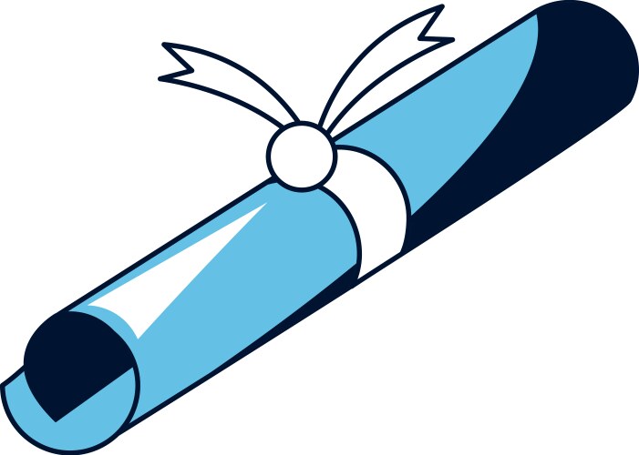 Graduation diploma roll Royalty Free Vector Image