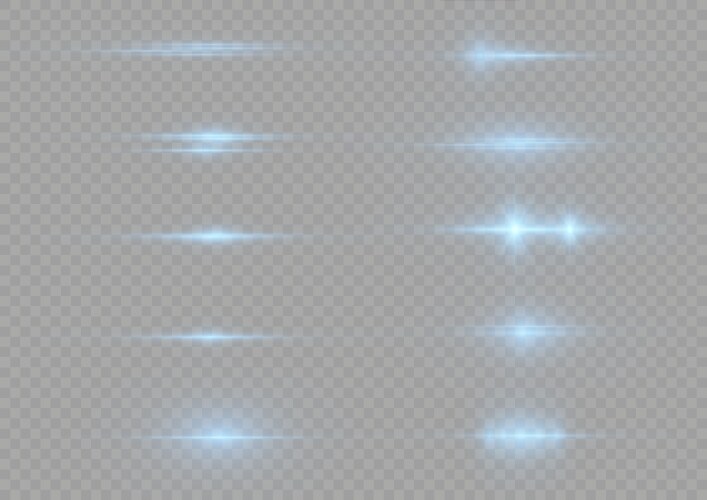 Glowing blue line horizontal light rays flash Vector Image