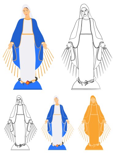 Outline Mother Mary Vector Images (over 250)