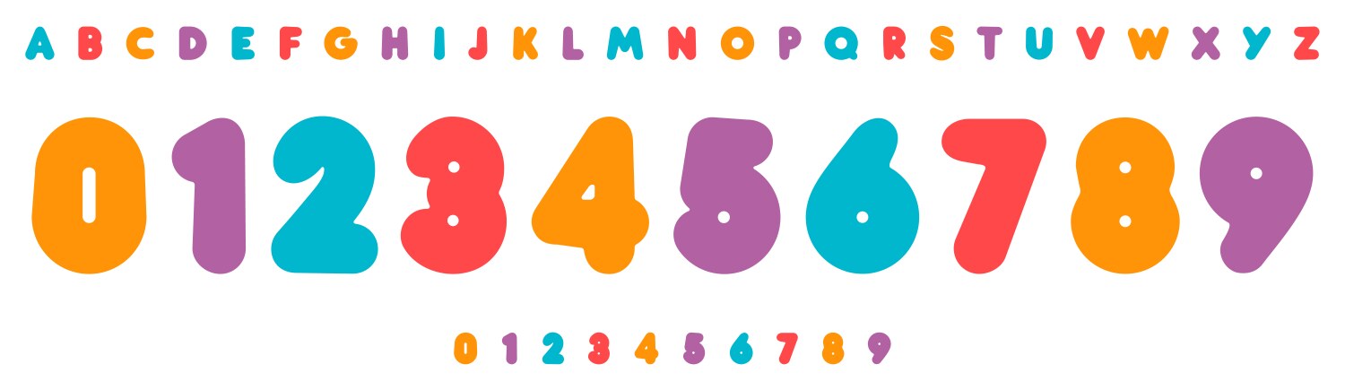 Future style font bold letters and numbers Vector Image