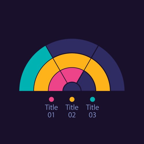 Arc infographic chart design template with four Vector Image