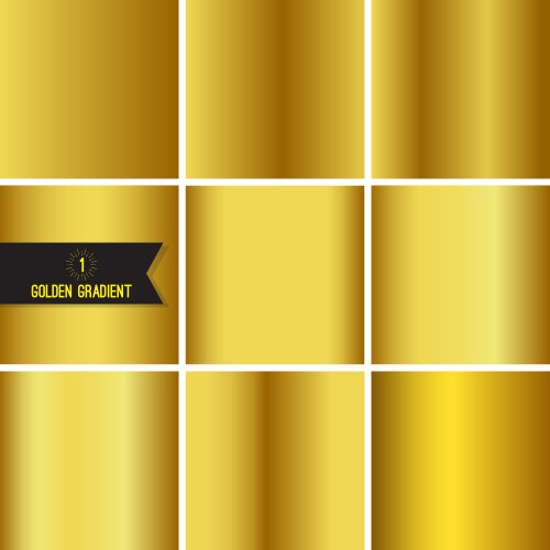 Gold texture in frame set Royalty Free Vector Image