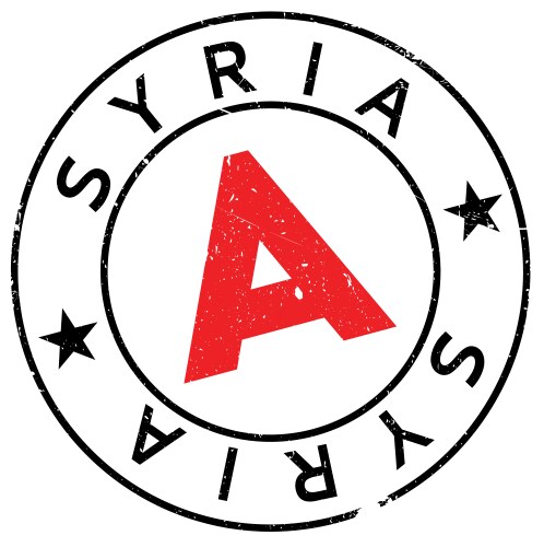 Syria conflict rubber stamp Royalty Free Vector Image