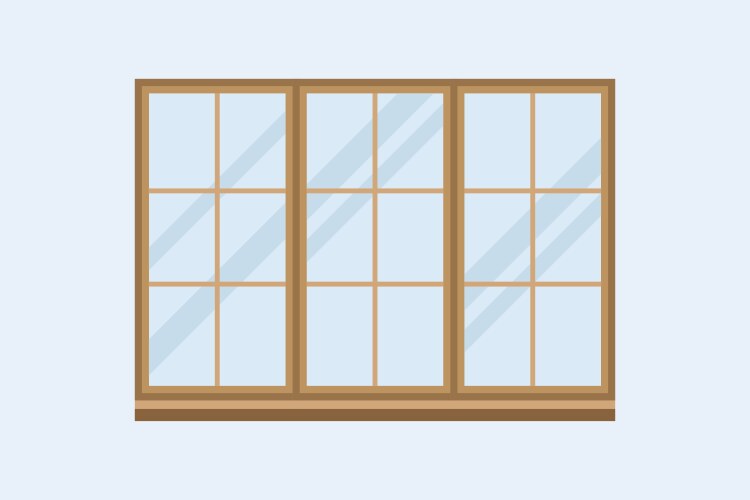 A house window Royalty Free Vector Image - VectorStock