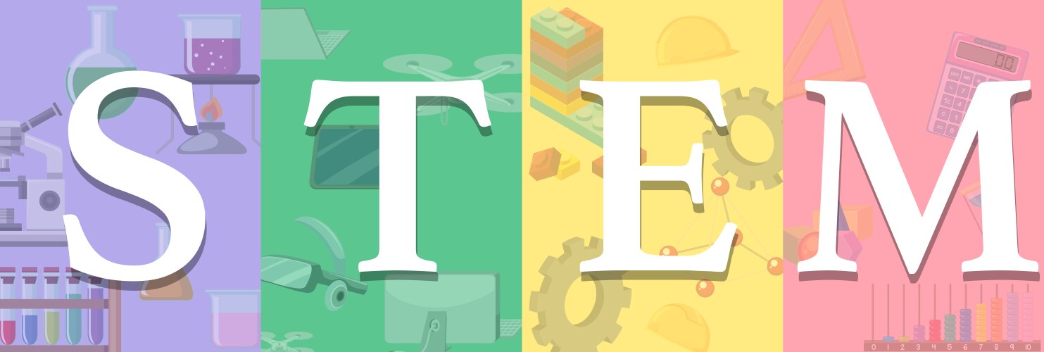 A stem and element logo Royalty Free Vector Image