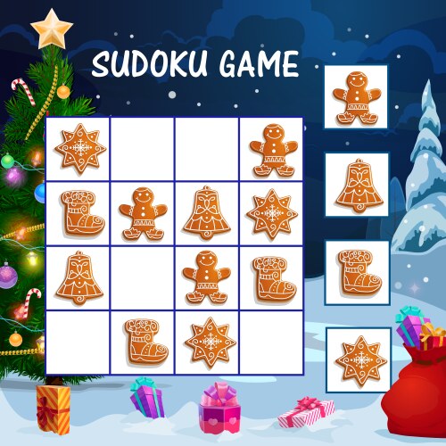 Christmas game with advent calendar Royalty Free Vector