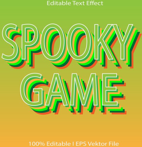 Melted monster editable text effect Royalty Free Vector