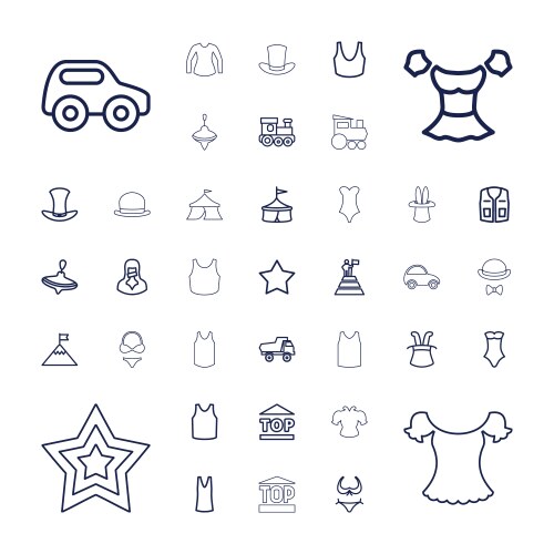7 top icons Royalty Free Vector Image - VectorStock