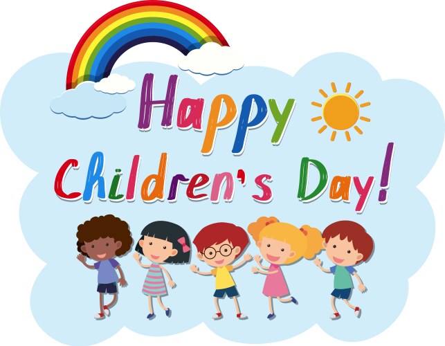 Happy wednesday cute sun smile and cloud cartoon Vector Image