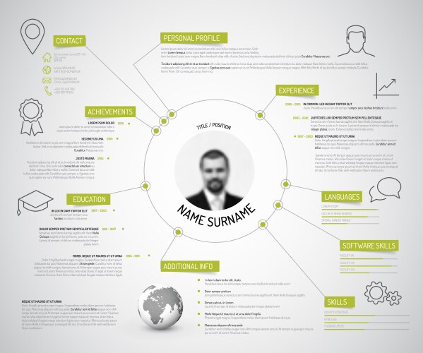 Cv for women Royalty Free Vector Image - VectorStock