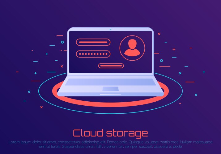 Cloud file storage Royalty Free Vector Image - VectorStock