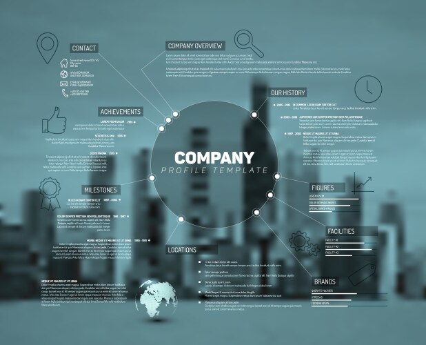 Company infographic profile design template Vector Image