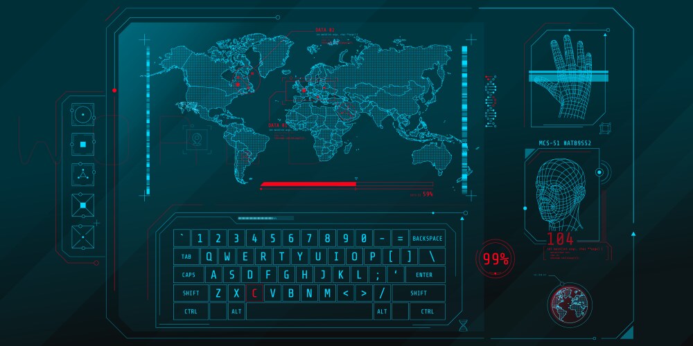 Design virtual interface data Royalty Free Vector Image