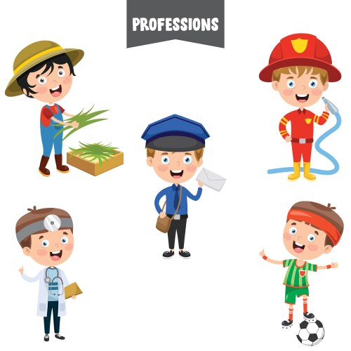 Different professions Royalty Free Vector Image
