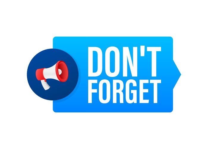 Dont Forget Icon Vector Images (over 270)