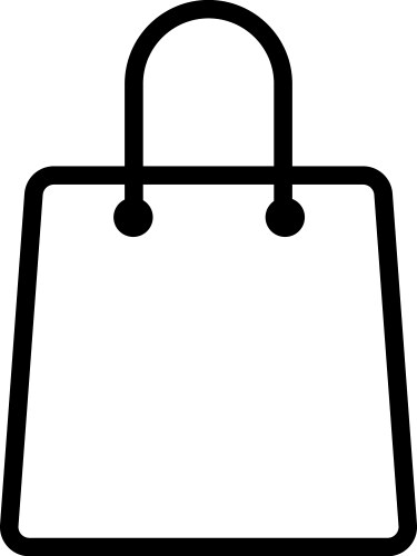 Shopping bag icon logo design template isolated Vector Image