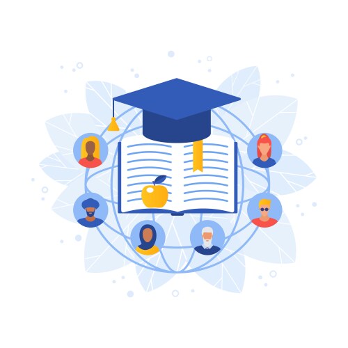 Graduation cap with tassel and medal education Vector Image