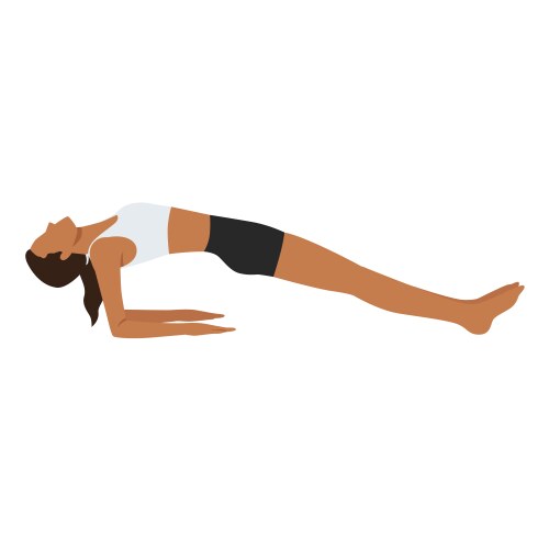 Young Woman Doing Wheel Pose Chakrasana Upward Vector Image