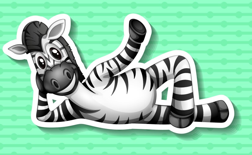 A zebra resting Royalty Free Vector Image - VectorStock