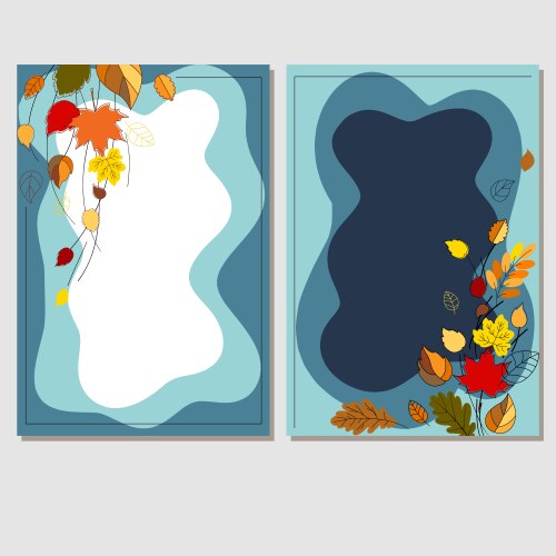 Autumn text box Royalty Free Vector Image - VectorStock