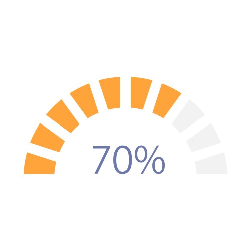 Arc infographic chart design template with four Vector Image