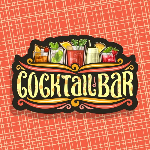 Logo for mocktail bar Royalty Free Vector Image