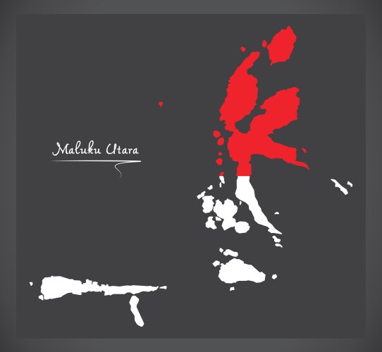 Sulawesi utara indonesia map with indonesian Vector Image Sulawesi utara indonesia map with indonesian Vector Image