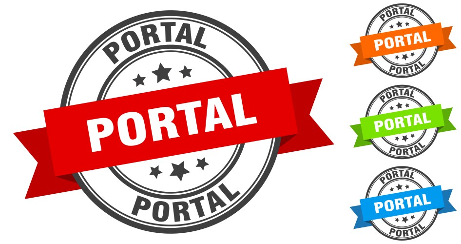 Portal stamp sign seal Royalty Free Vector Image
