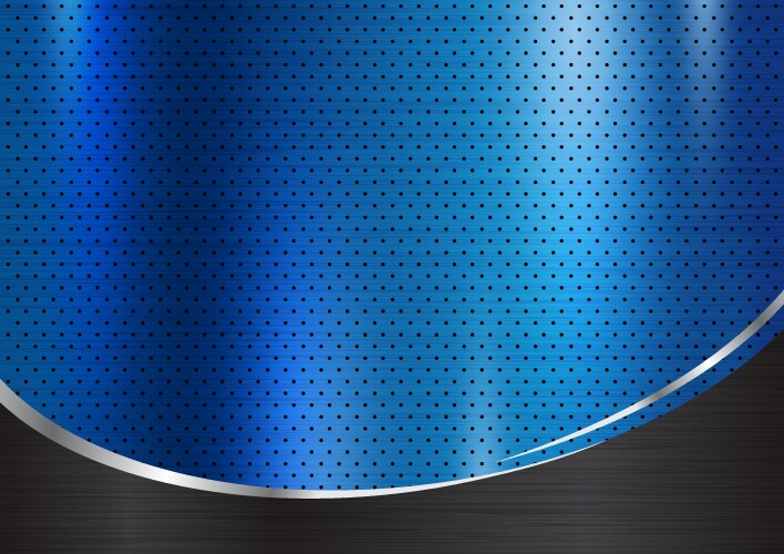 Blue metallic metal texture background Royalty Free Vector
