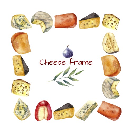 Hand drawn cheese doodle appetizers and food Vector Image