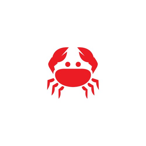 Crabs seafood icon logo design Royalty Free Vector Image