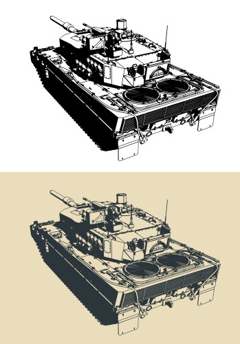 Leopard 2 german tank – Royalty-Free Vector | VectorStock