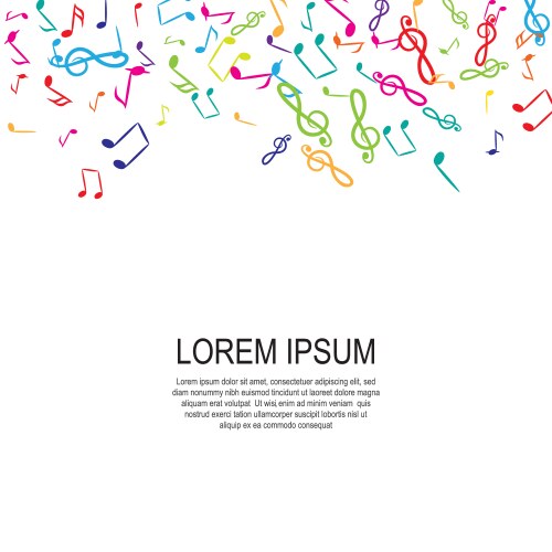 Music notes background Royalty Free Vector Image