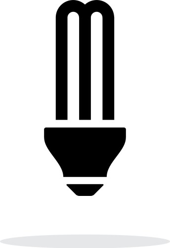 Light bulb and cfl lamp icons Royalty Free Vector Image