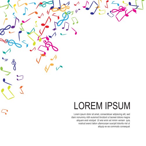 Music notes background Royalty Free Vector Image