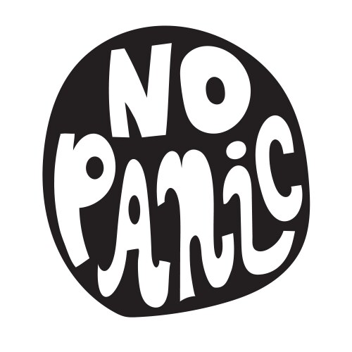 No panic slogan Royalty Free Vector Image - VectorStock