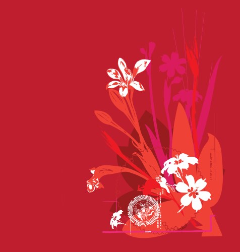 Pixel silhouette icon orchid flower tropical Vector Image