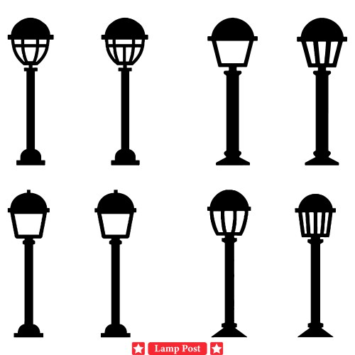 Lamp Post Silhouette Vector Images (over 1,600)